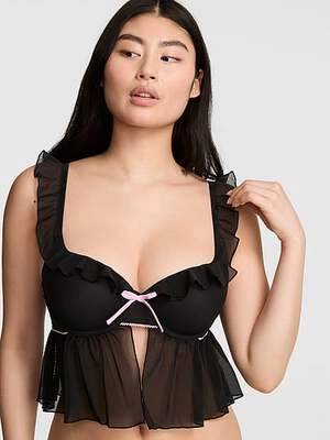 Pink Corset Top - Black