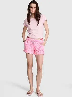 Pink Relaxed Shorts For Women