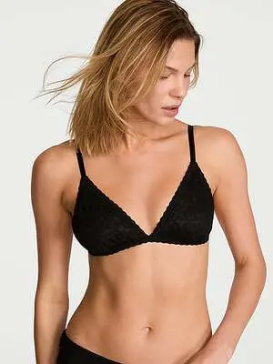 Victoria's Secret Lacie Unlined Triangle Bralette - Black