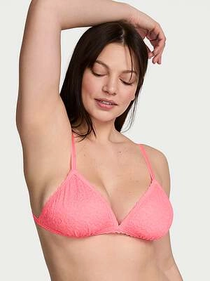 Victoria's Secret Lacie Unlined Triangle Bralette - Pink