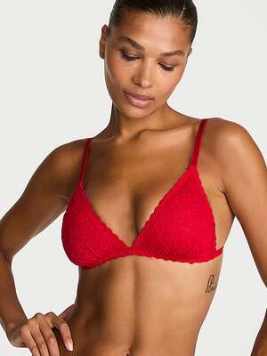 Victoria's Secret The Lacie Unlined Triangle Bralette Red