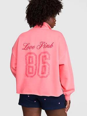 Pink Drop Shoulder Sweatshirts Hoodies For Women
