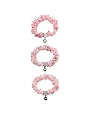 Victoria's Secret 3-pack Heritage Stripe Skinny Charm Scrunchie Set