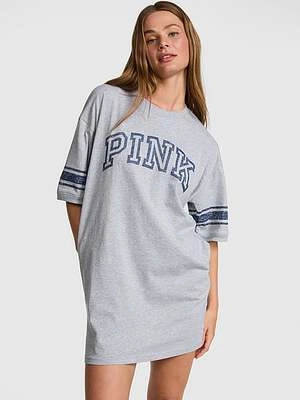 Pink Campus Cotton™ T-shirt Dress - Grey