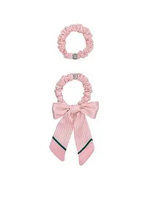 Victoria's Secret 2-pack Heritage Stripe Bow Scrunchie Set - Print