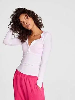 Pink Ribbed T-shirts For Women