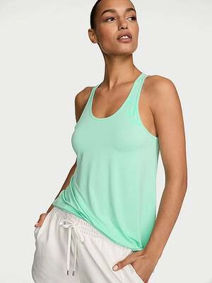 Victoria's Secret VSX Drapey Knit Tank Top Green