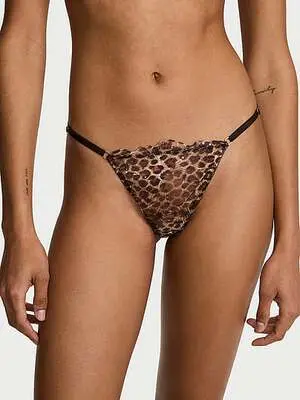 Victoria's Secret Very Sexy Geo Leo Embroidery Adjustable V-string Panty - Print