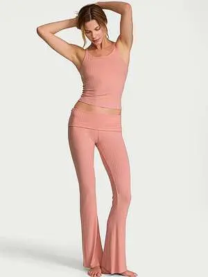 Victoria's Secret Sosoft™ Modal Wide-rib Tank & Foldover Pants Set - Pink