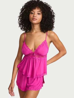Victoria's Secret Modal Lace-trim Cami & Shorts Set - Pink