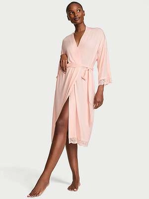 Victoria's Secret Sosoft™ Modal Lace-trim Robe - Pink