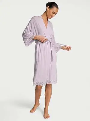 Victoria's Secret Sosoft™ Modal Lace-trim Robe - Purple