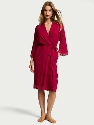 Victoria's Secret Sosoft™ Modal Lace-trim Robe - Red