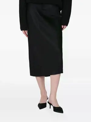 ANINE BING Satin Pencil Midi Skirt