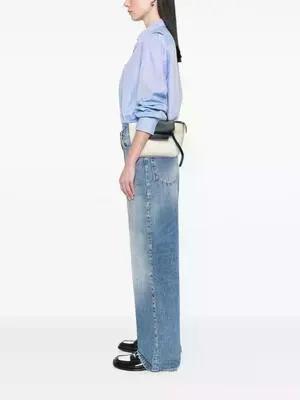 Celine 2017 Micro Bicolor Leather Belt Satchel - Black