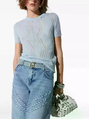 Liu Jo Short-sleeve Ribbed Top