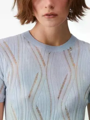 Liu Jo Short-sleeve Ribbed Top