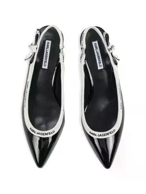 Karl Lagerfeld Panache Ribbon Slingback Heeled Pumps