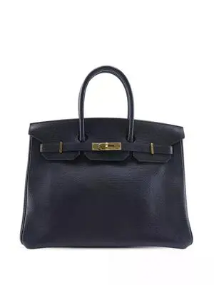 Hermès 2002 Birkin Retourne 35 Handbag - Black