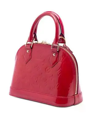 LOUIS VUITTON 2013 Monogram Vernis Alma Bb Satchel - Red
