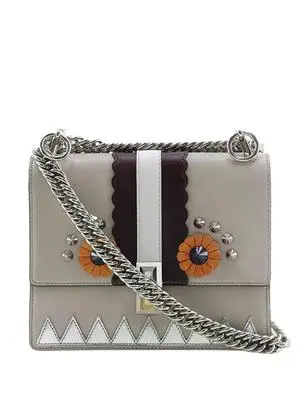 Fendi Vittelo Liberty Lucido Catalan Small Mirror Hypnoteyes Kan I Crossbody Bag - Brown