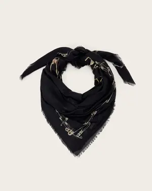 ALLSAINTS Cora Pin Scarf - Black