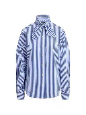 Ralph Lauren Striped Tie-neck Shirt