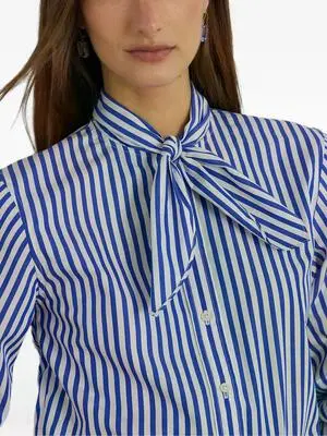 Ralph Lauren Striped Tie-neck Shirt