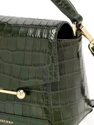 Strathberry Croc-effect Satchel - Green
