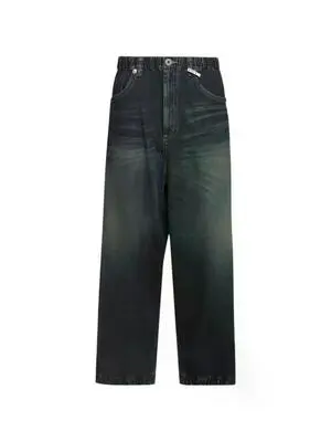 Mihara Yasuhiro Elasticated Straight-leg Jeans - Blue