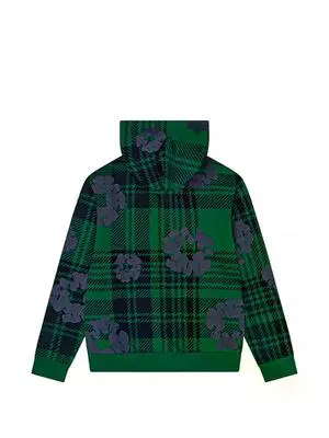 DENIM TEARS Plaid Wreath Zip Hoodie - Green