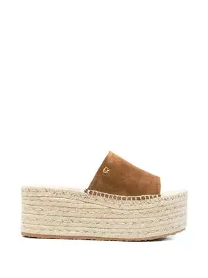 GIANVITO ROSSI Suede Heeled Espadrilles - Brown
