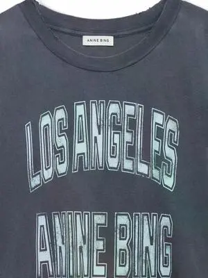 ANINE BING Johnny Cropped T-shirt - Grey
