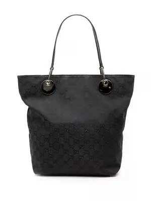 Gucci 2000-2015 Gg Canvas Eclipse Tote Bag - Black