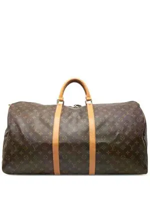 LOUIS VUITTON 1995 Monogram Keepall 60 Travel Bag - Brown
