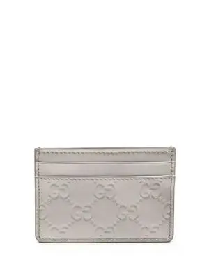Gucci 2016-2026 Patent Guccissima Card Holder Silver