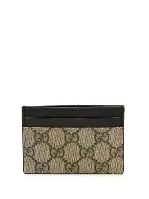 Gucci 2016-2025 Gg Supreme Card Holder - Brown