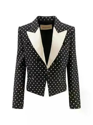 Valentino Garavani Polka-dot Tailored Blazer - Black