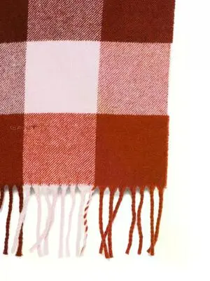 Gant Checked Fringed Scarf