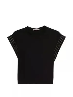 D.exterior Embellished Top - Black