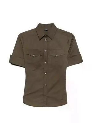 FAY Logo-embroidered Shirt - Green