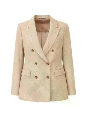 Tagliatore Double-breasted Cotton Jacket - Neutrals