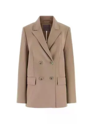 Guess Double-breasted Blazer - Brown