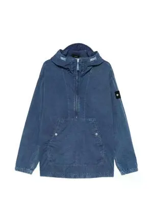 Stone Island Compass-badge Hooded Jacket - Blue