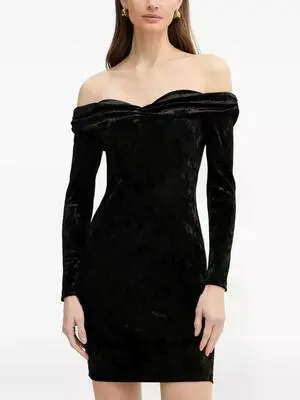 Guess Off-shoulder Long-sleeve Dress - Black