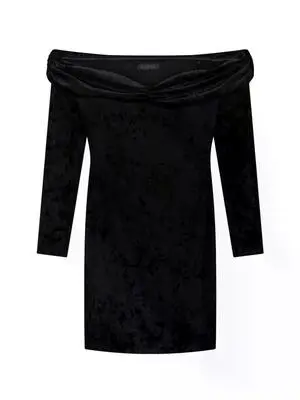 Guess Off-shoulder Long-sleeve Dress - Black