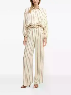 SIMONA CORSELLINI Striped Wide Leg Trousers