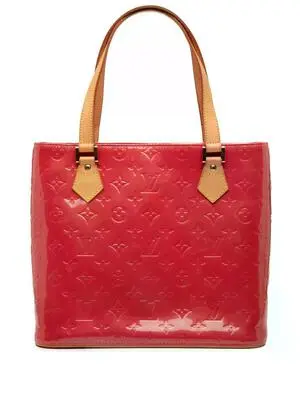 LOUIS VUITTON 2005 Monogram Vernis Houston Tote Bag - Red