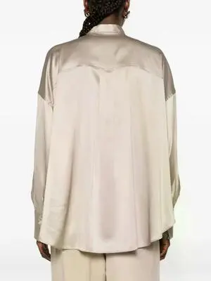 Brunello Cucinelli Band-collar Shirt - Neutrals