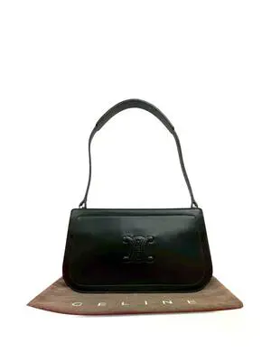 Celine 2000 Leather Triomphe Shoulder Bag